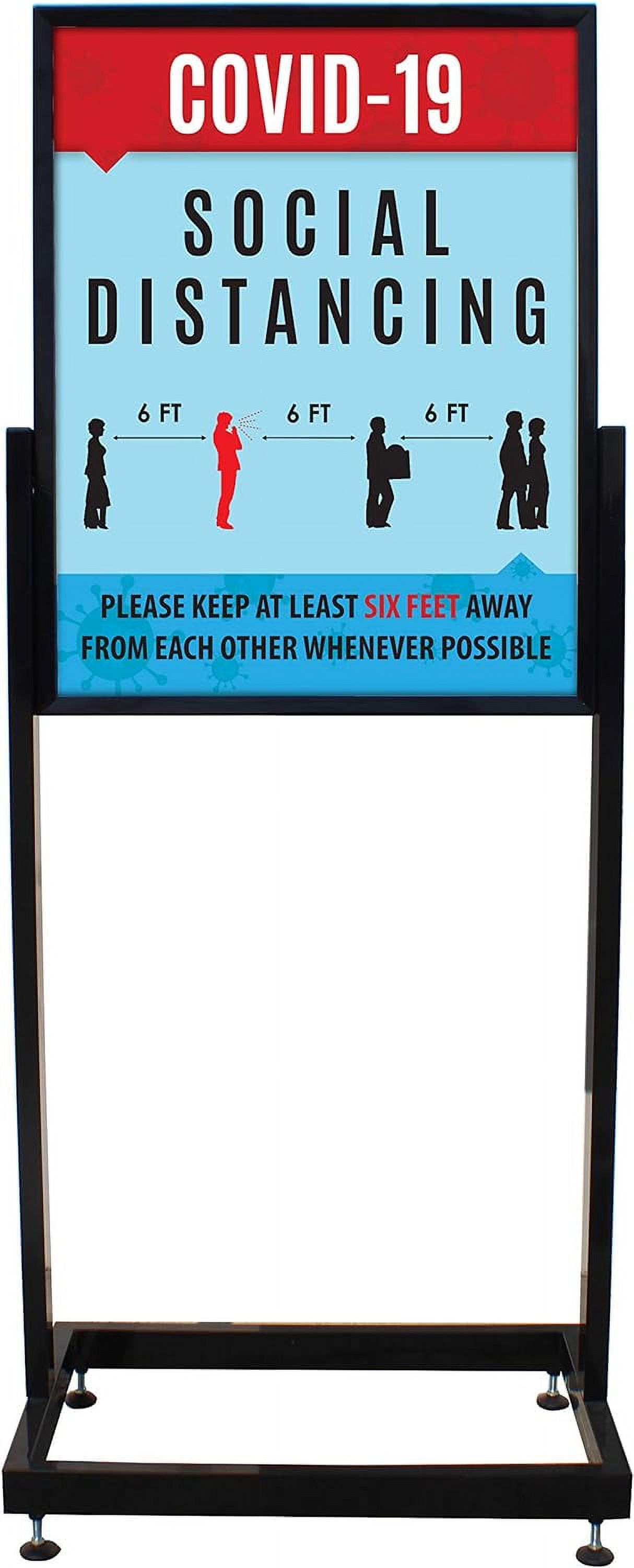 Social Distancing - Floor Standing Heavy Duty Sign - Walmart.com