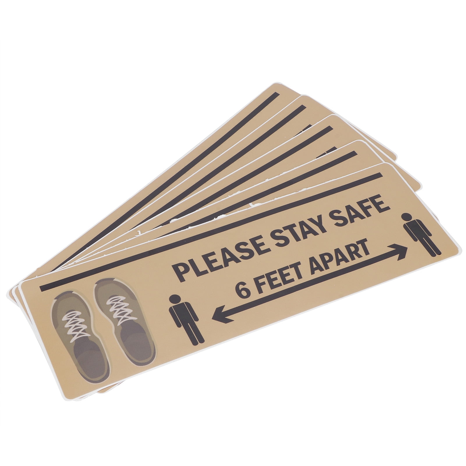 Social Distancing Floor Sticker Set - Warning Decal Marker Safety ...