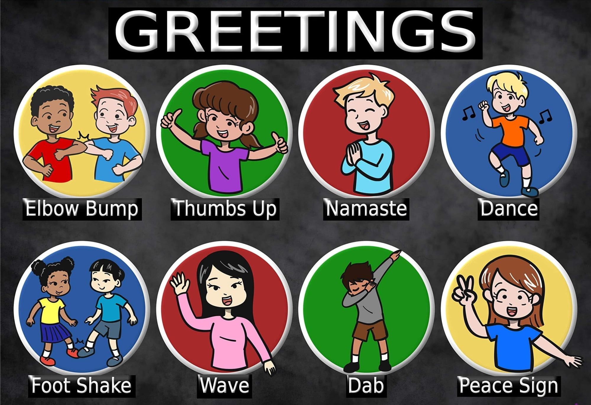 Social Distancing Greetings Poster Classroom Decorations, Pediatrician ...