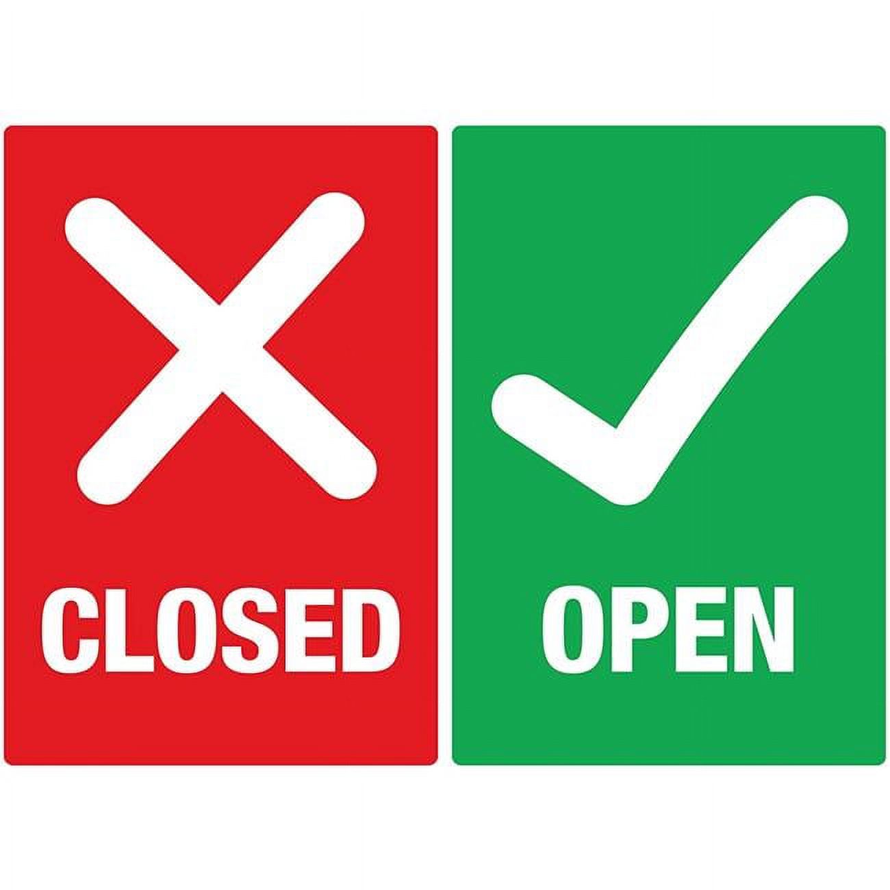 Social Distancing Open & Closed Signs Wall Sticker - Pack of 10 ...