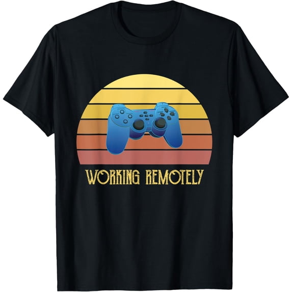 Social Distancing Video Games Geek Gamer Working Remotely T-Shirt men ...
