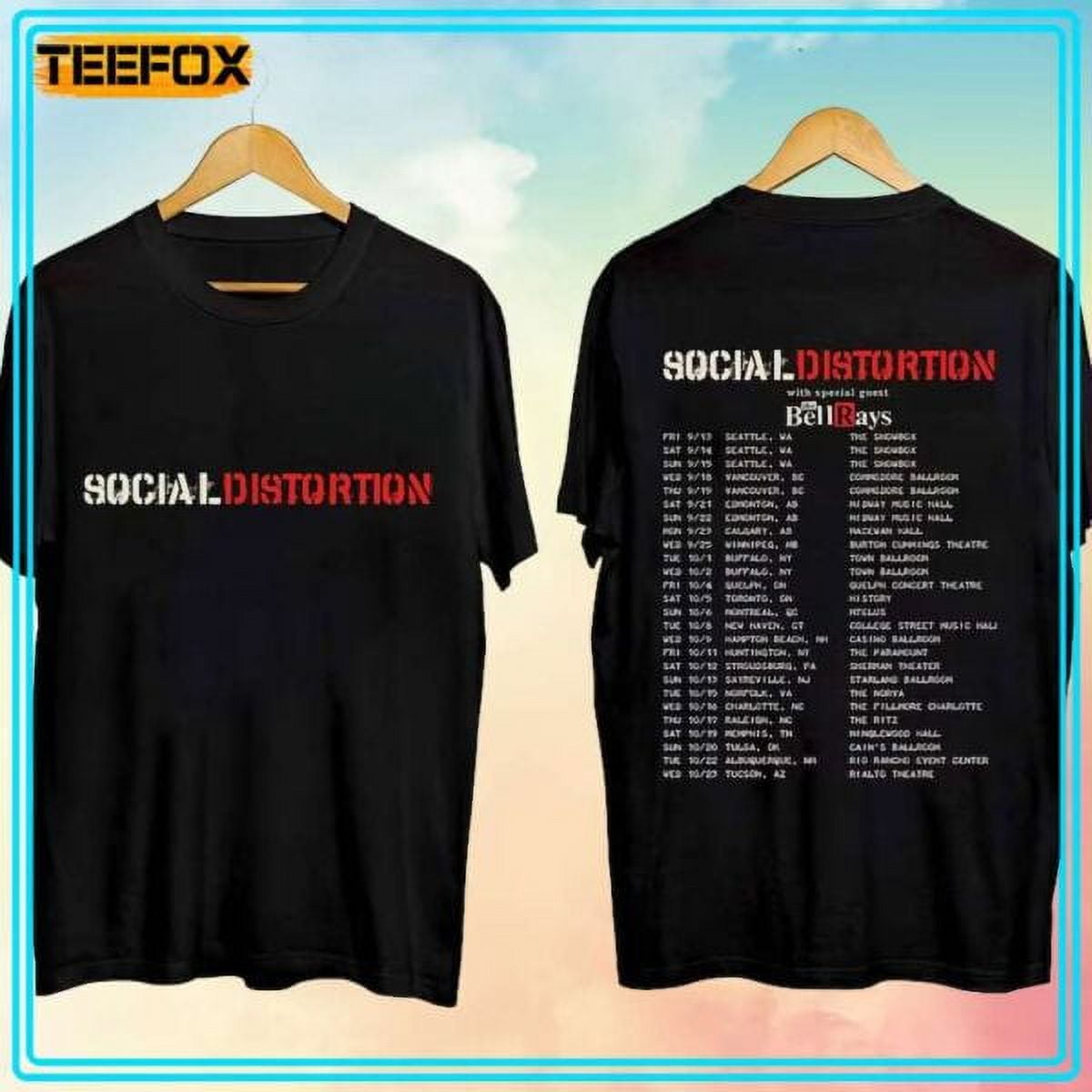 Social Distortion Fall Tour 2024 with Bell Rays T-Shirt - Walmart.com