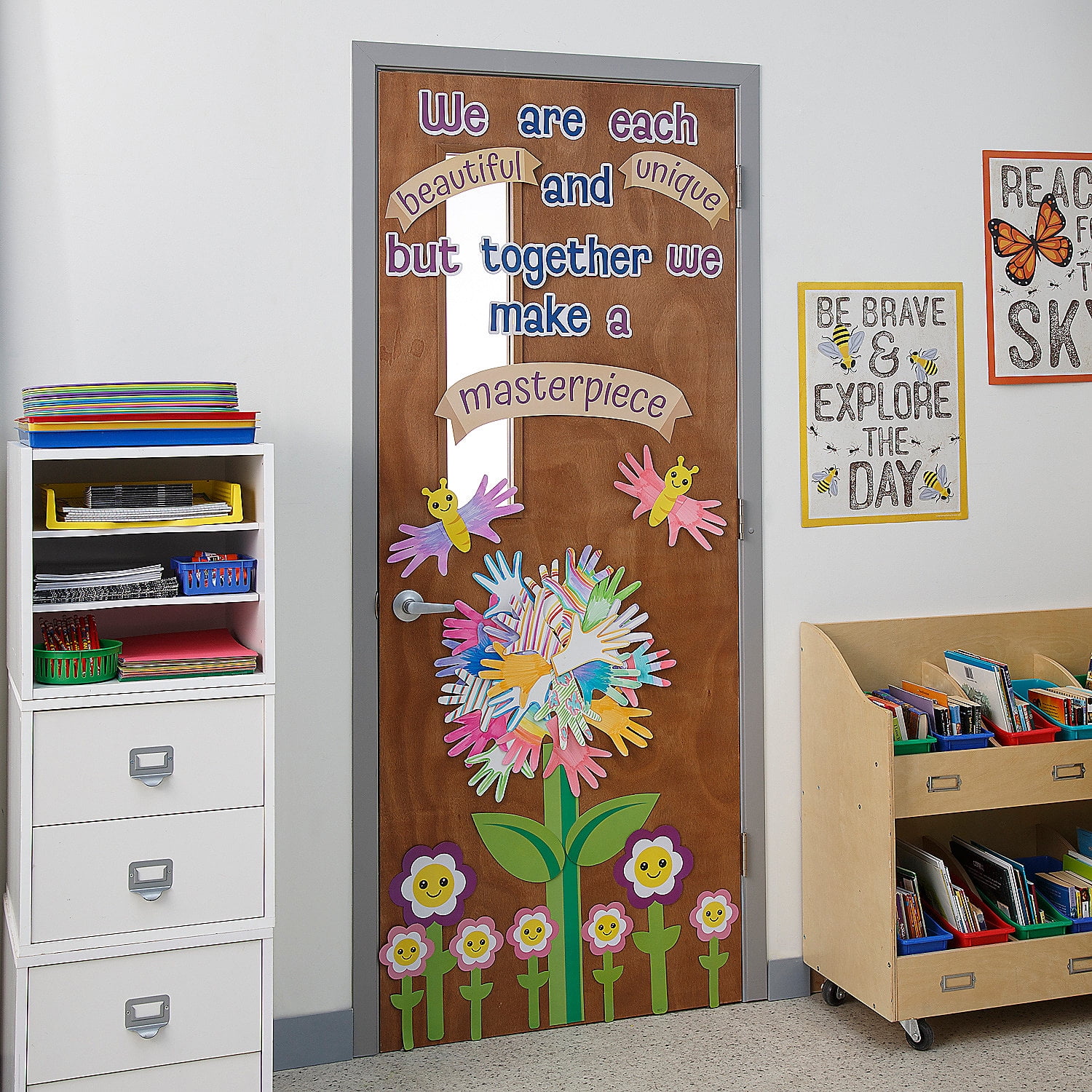 Social Emotional Learning Handprint Flower Classroom Door Decoration ...
