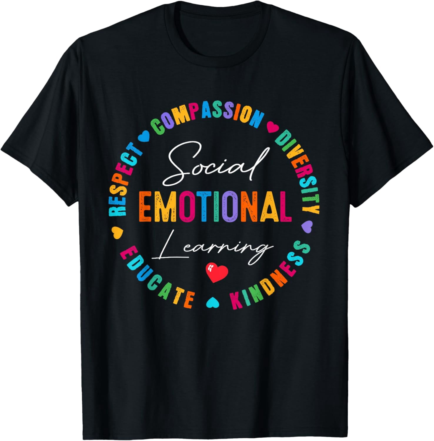 Social Emotional Learning Heart Counselor Teacher SEL Day T-Shirt ...