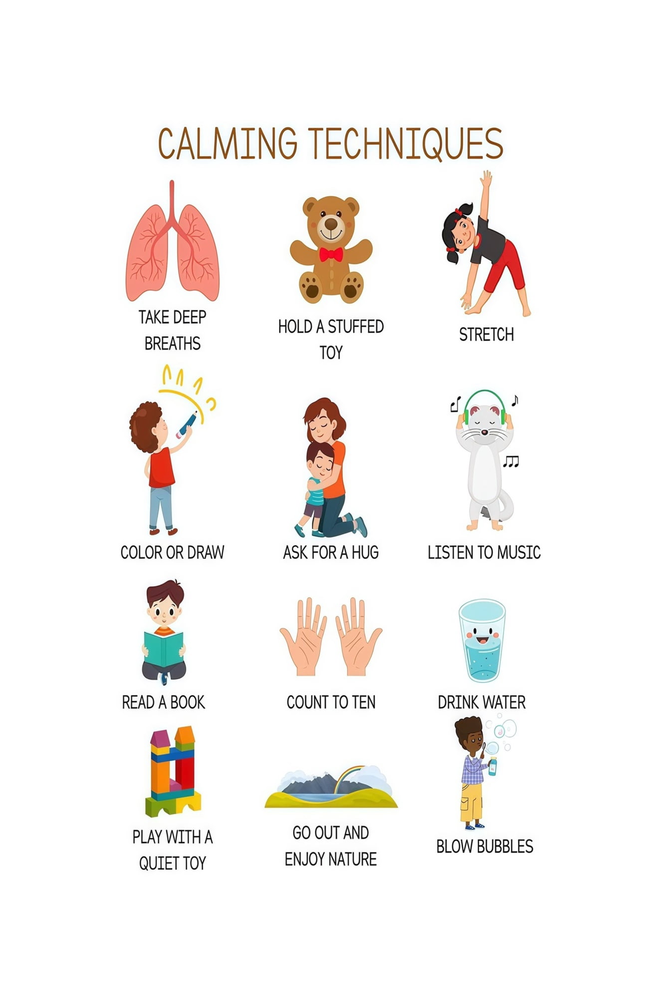 Social Emotional Learning Poster Calming Strategies for Preschool ...