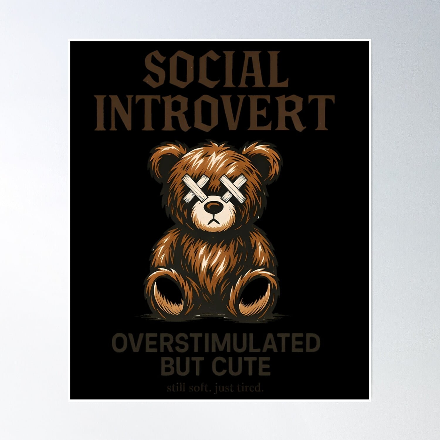 Social Introvert Poster Wall Art, Modern Wall Decor, 8x12 UNFRAMED ...
