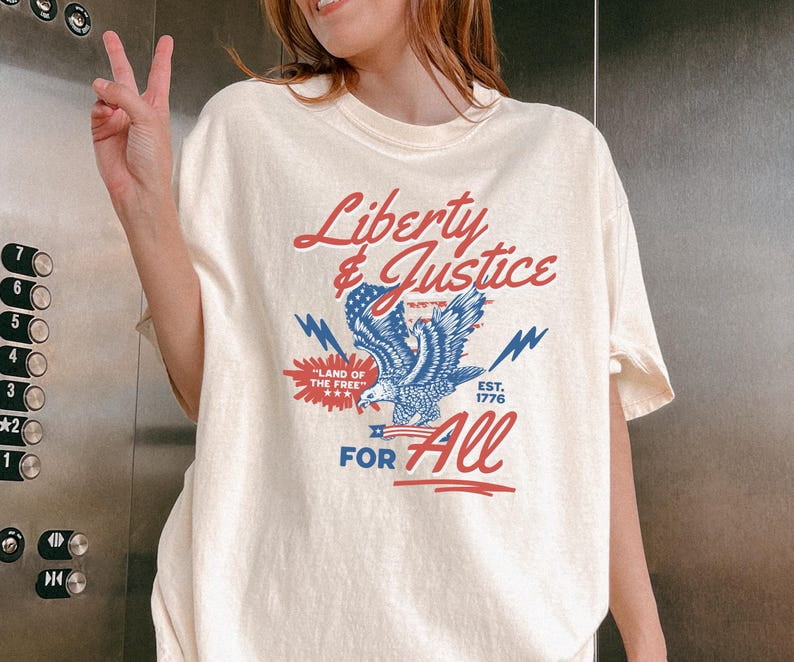 Social Justice 4th of July Liberal Shirt Equality Shirt Retro Fourth Of ...