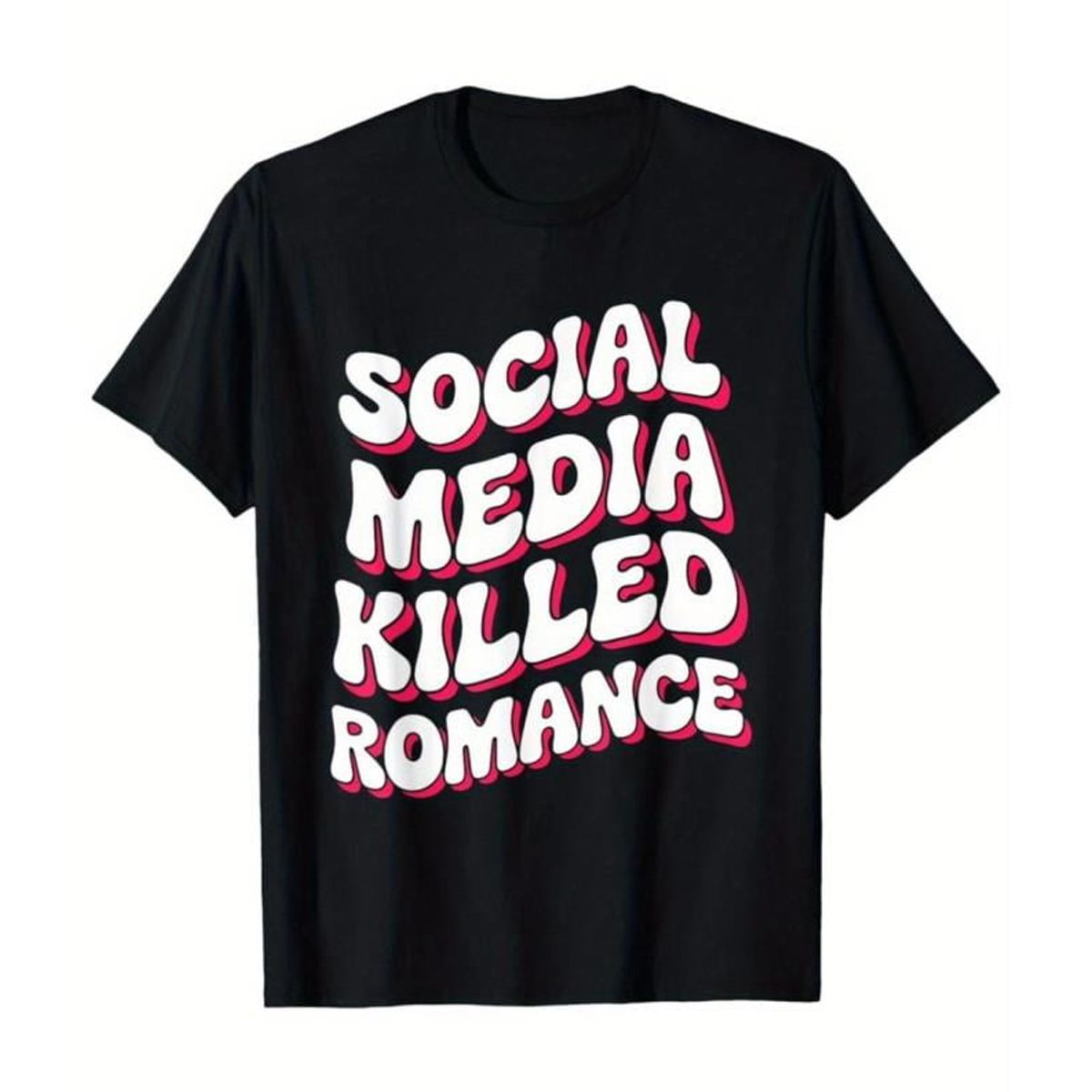 Social Media Killed Romance Graphic Tee - Vintage-Inspired Cotton T ...