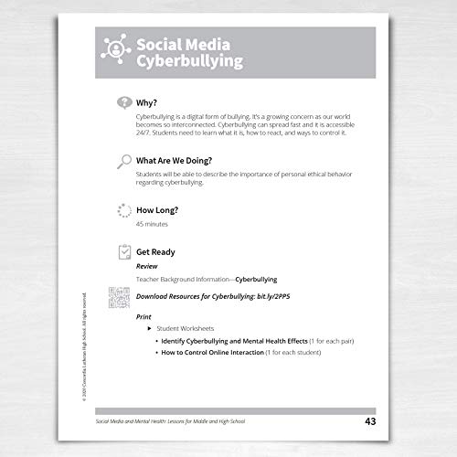 Social Media and Mental Health Lessons - Mental Health Curriculum ...