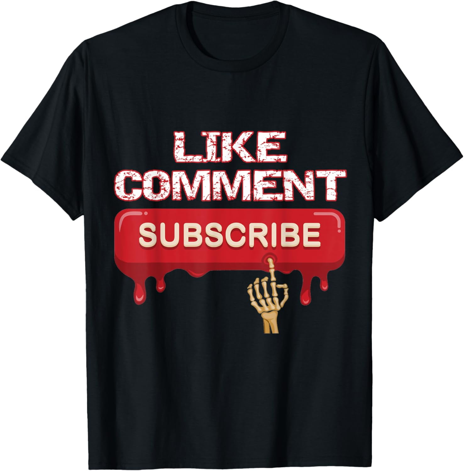 Social Media Vlogger Like Comment Subscribe T-Shirt - Walmart.com