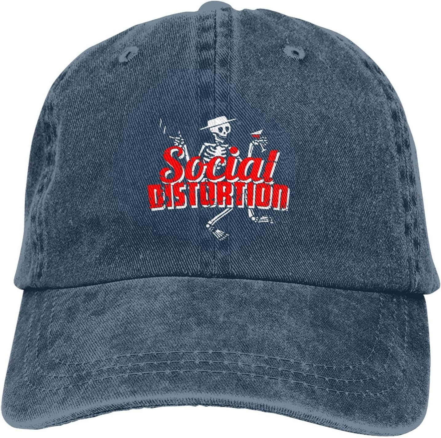 Social Music Distortion Hat Cap Fashion Pattern Custom Trucker Hat ...