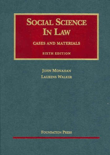 Pre-Owned Social Science in Law: Cases and Materials (Hardcover ...