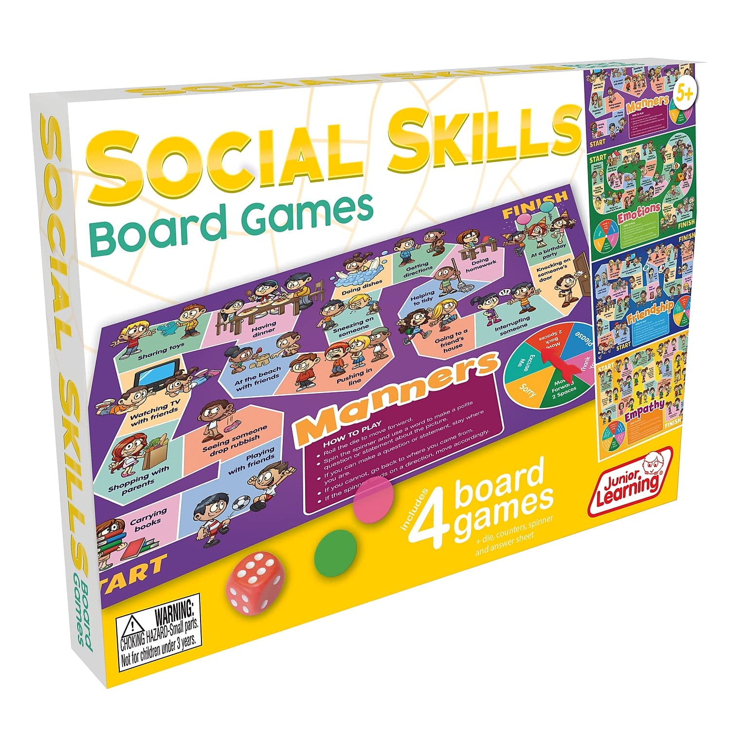 Social Skills Board Games, 4 Games, Ages 5-8, Empathy & Manners, Grade ...