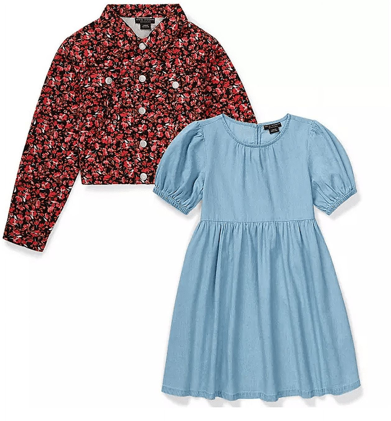 Social Standard by Sanctuary Girls Dress With Jacket (Floral Jacket, XL ...