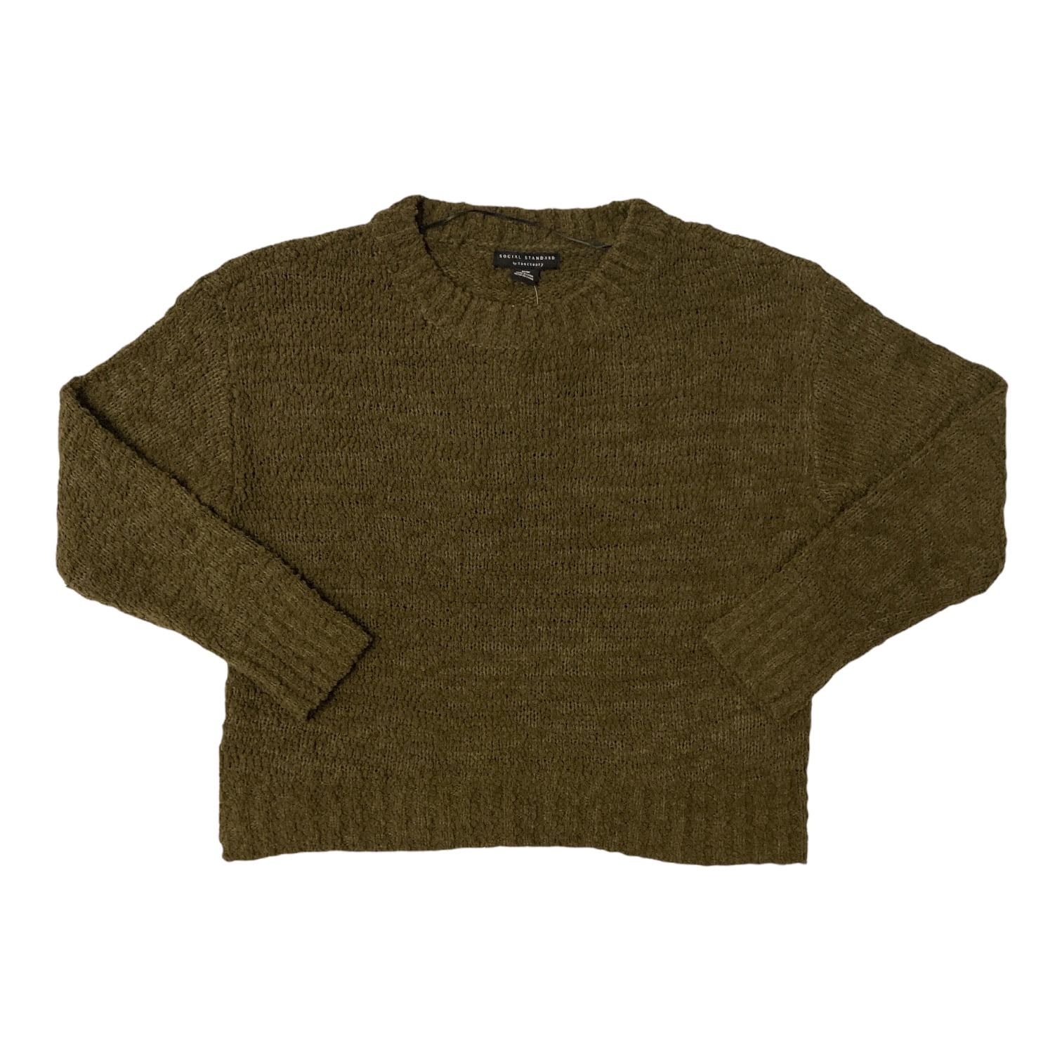 Social Standard by Sanctuary Women's Cara Crew Sweater (Olive, L ...