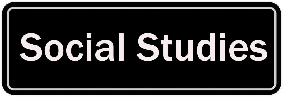 Social Studies Sign For House (With Strong Adhesive Tape), 3" X 9 ...