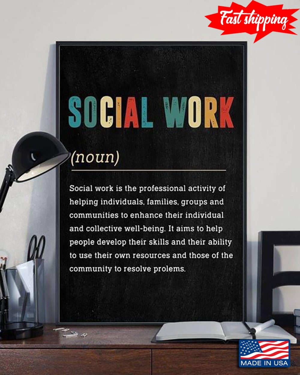 Social Work Definition Noun 16 x 24 Inch Poster - Walmart.com
