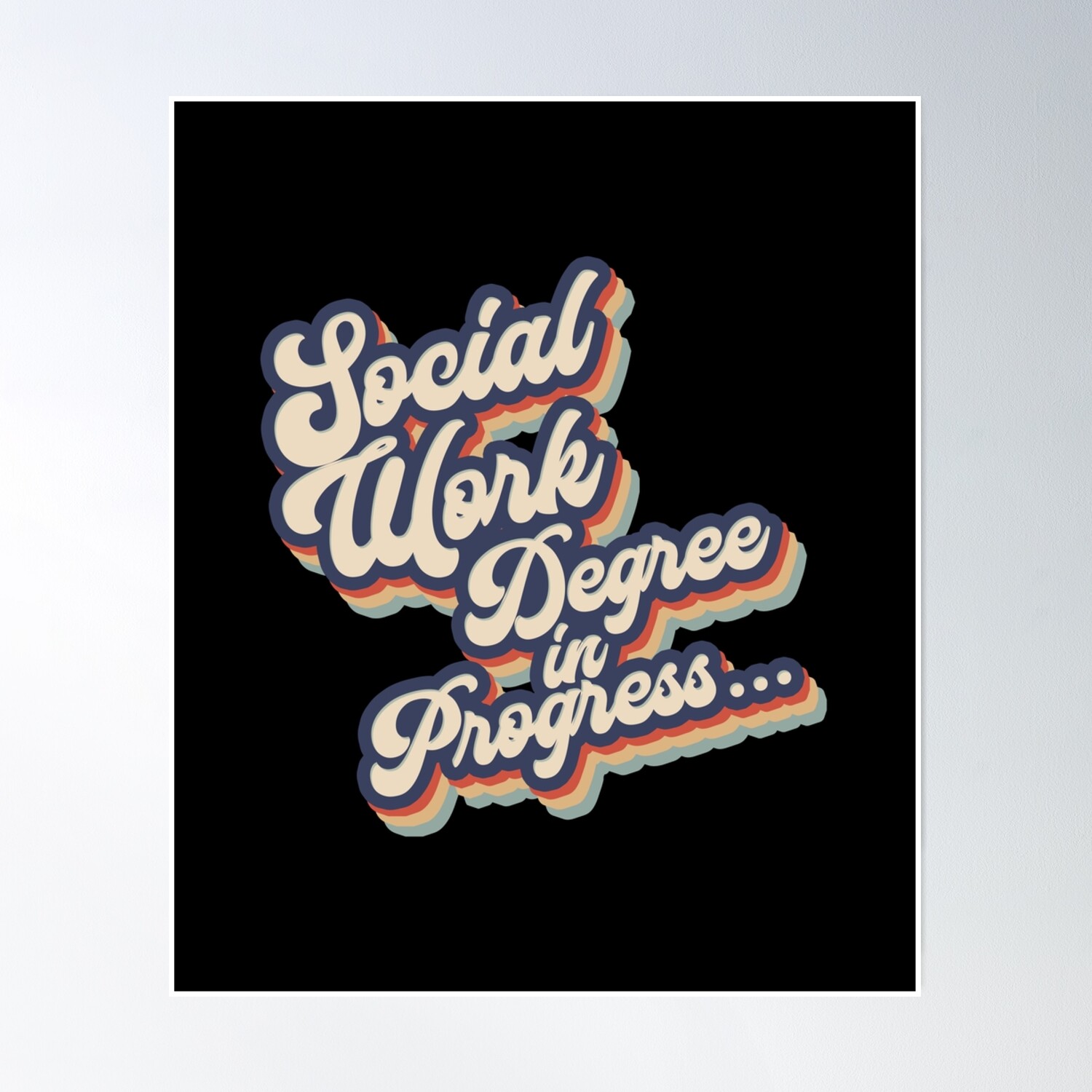 Social Work Degree Poster Wall Art, Modern Wall Decor, 16x24 UNFRAMED ...