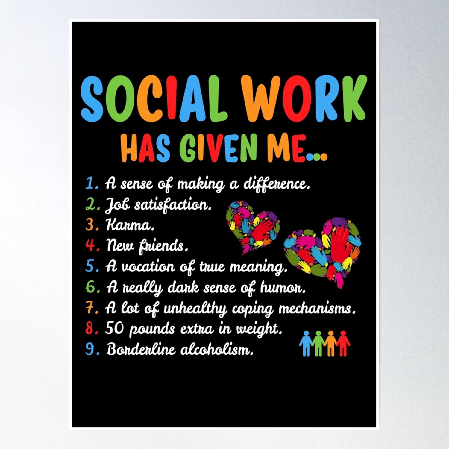 Social Work Has Given Me Poster Wall Art, Modern Wall Decor, 24x36 ...