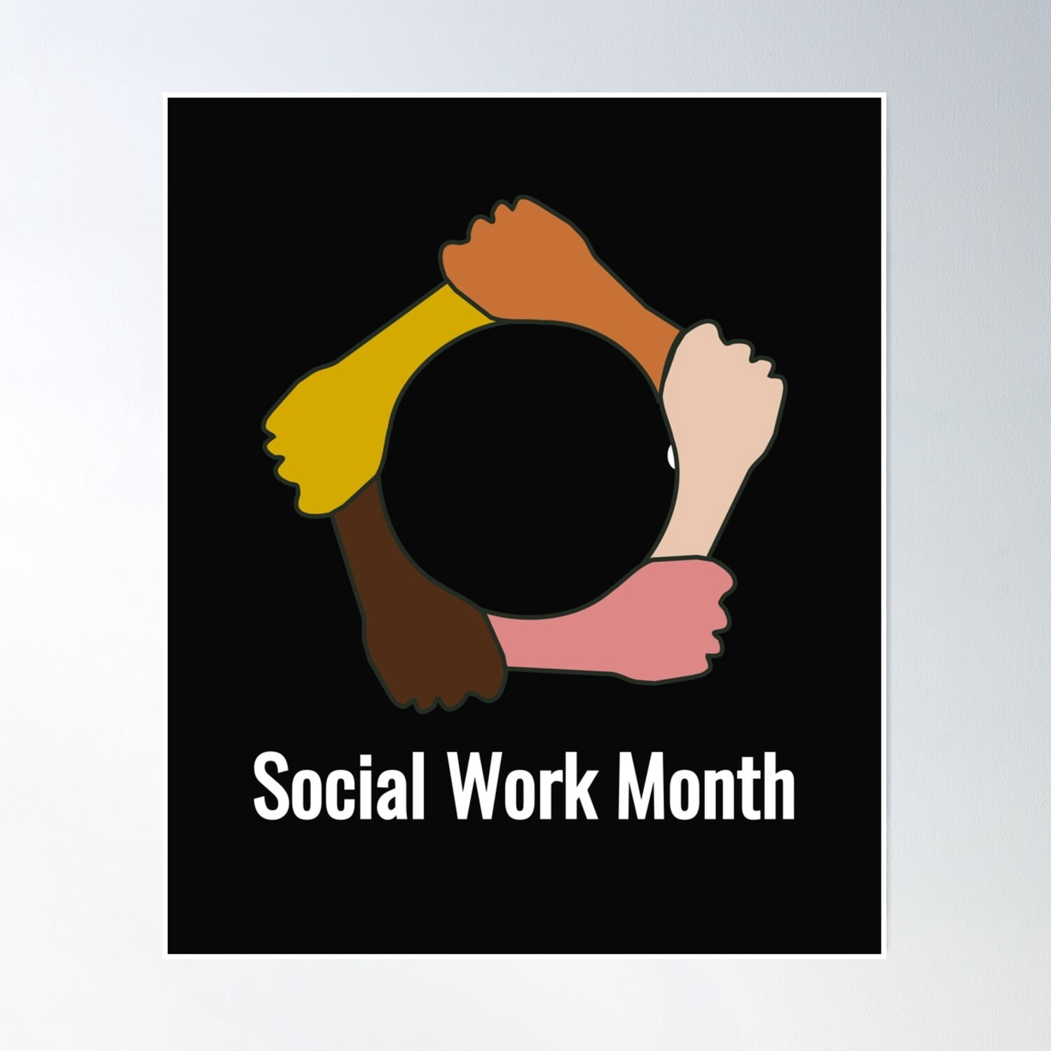 Social Work Month Poster Wall Art, Modern Wall Decor, 8x12 UNFRAMED ...