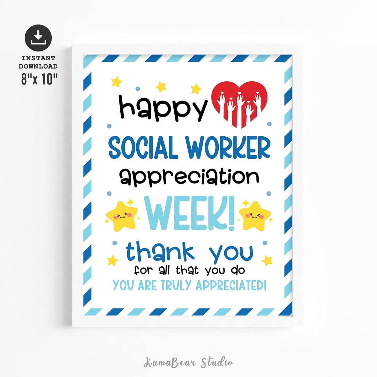 Social Work Week Sign, Social Worker Appreciation Week Sign Printable ...