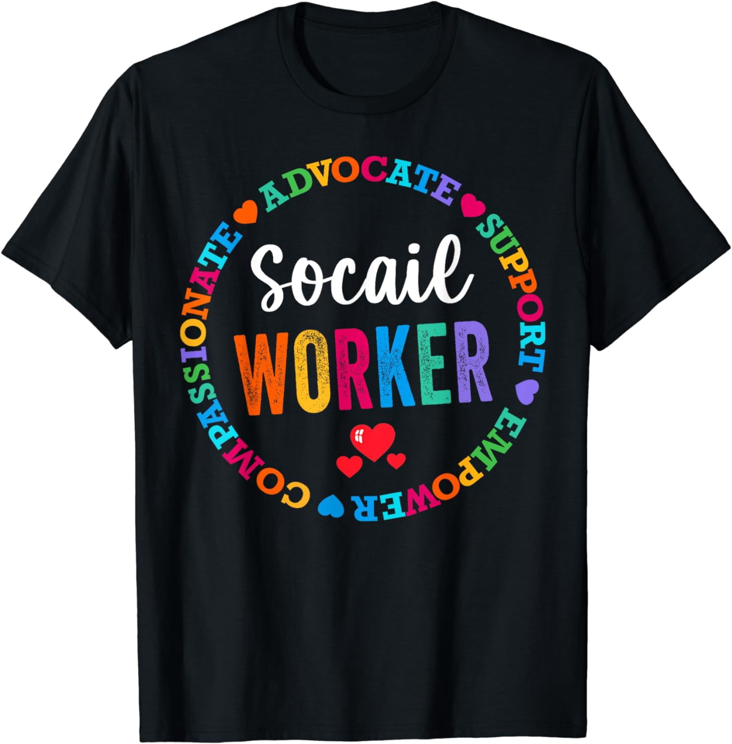 Social Worker Advocate Support Empower Social Work Month T-Shirt ...