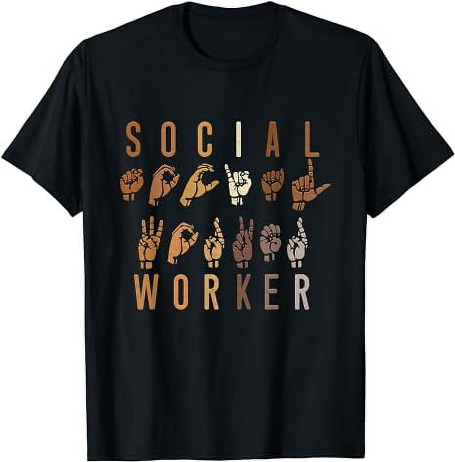 Social Worker Appreciation Month ASL Sign Language T-Shirt - Walmart.com