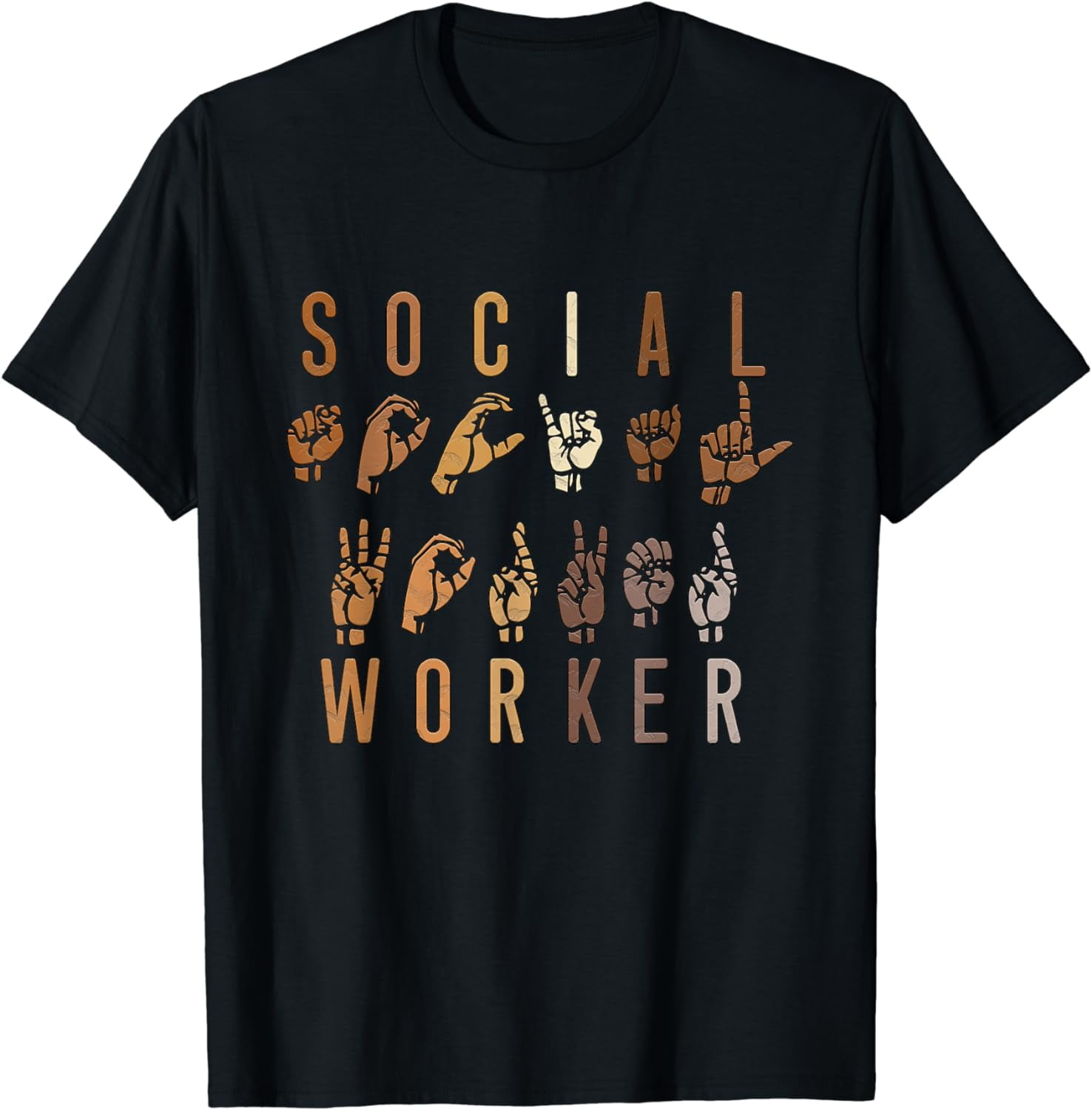 Social Worker Appreciation Month ASL Sign Language T-Shirt - Walmart.com