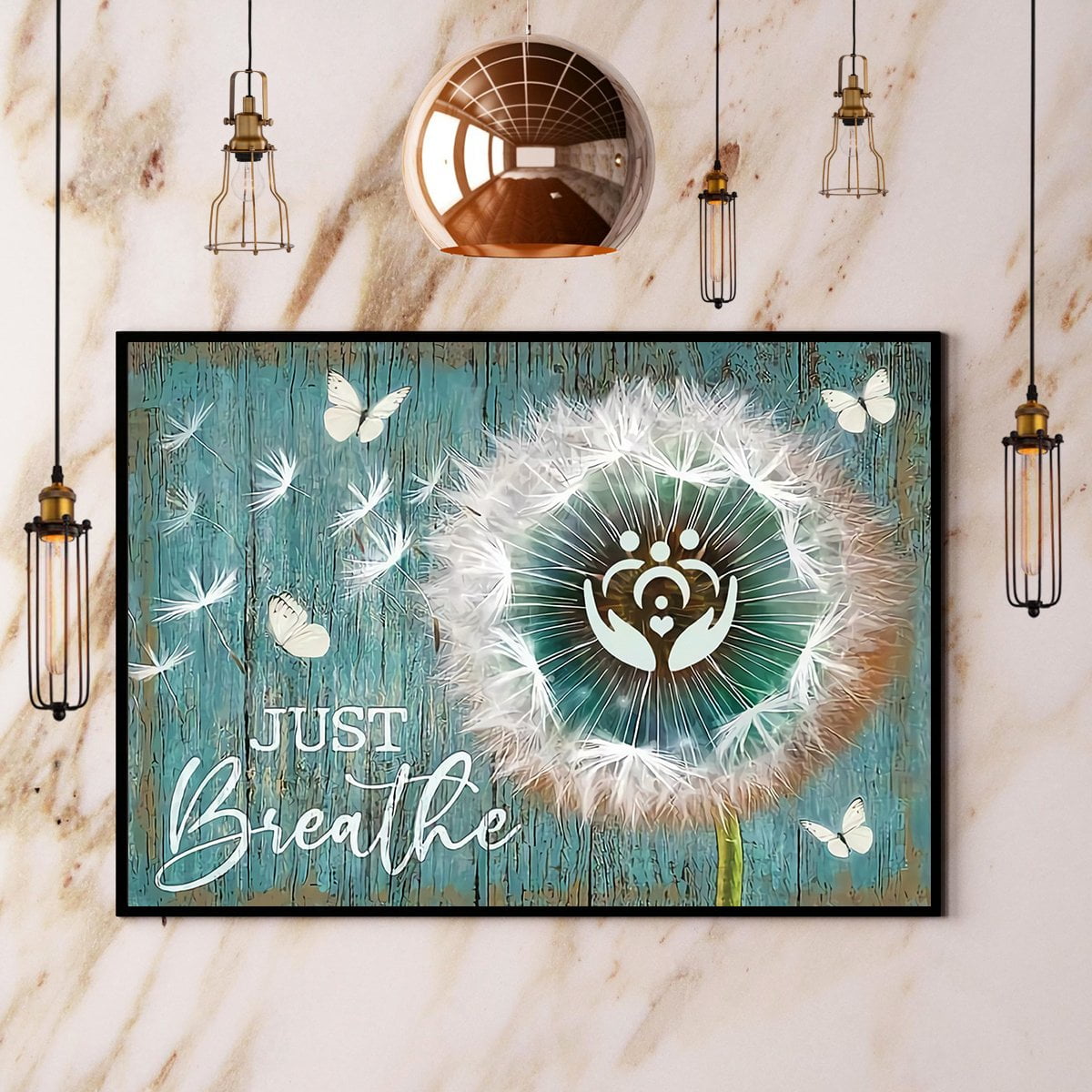 Social Worker Dandelion Just Breathe Paper Butterfly Poster No Frame ...