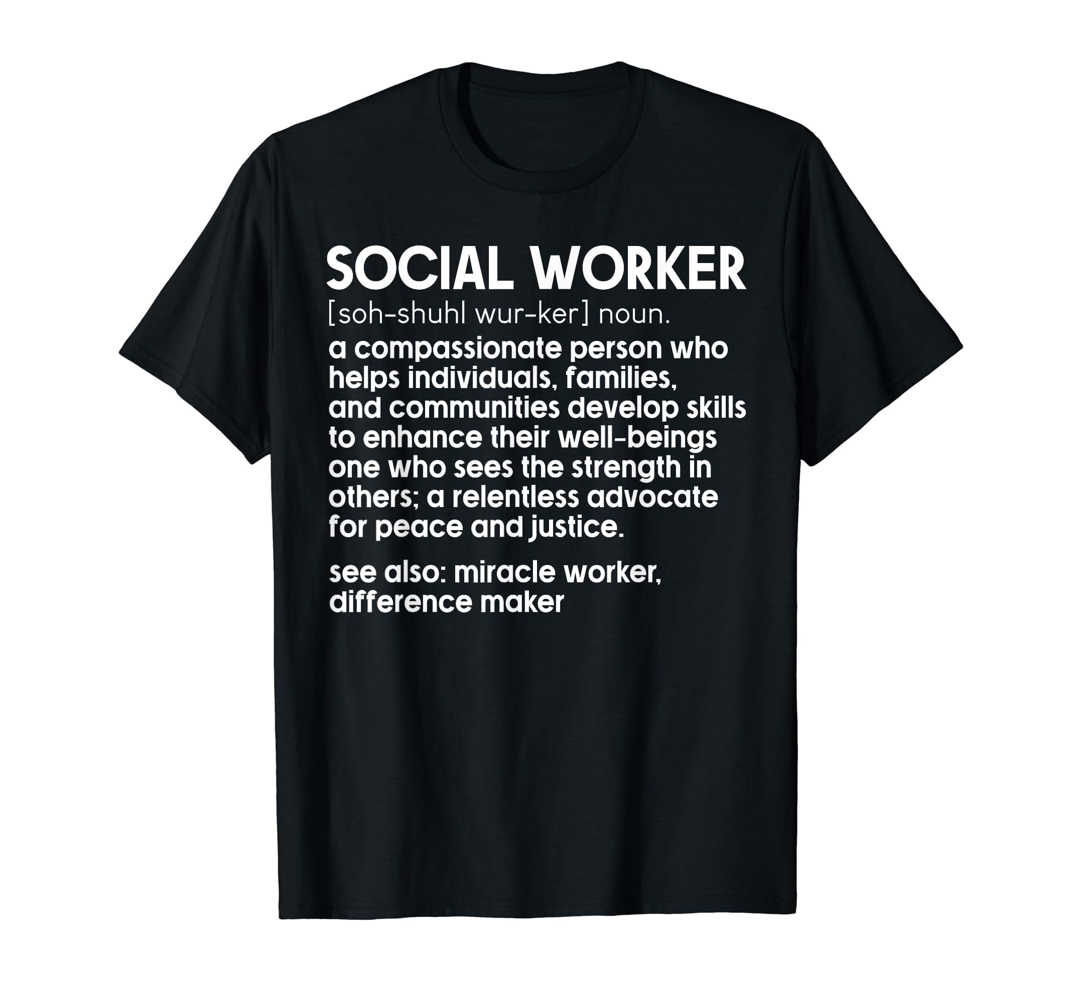 Social Worker Definition Social Work Profession T-Shirt - Walmart.com