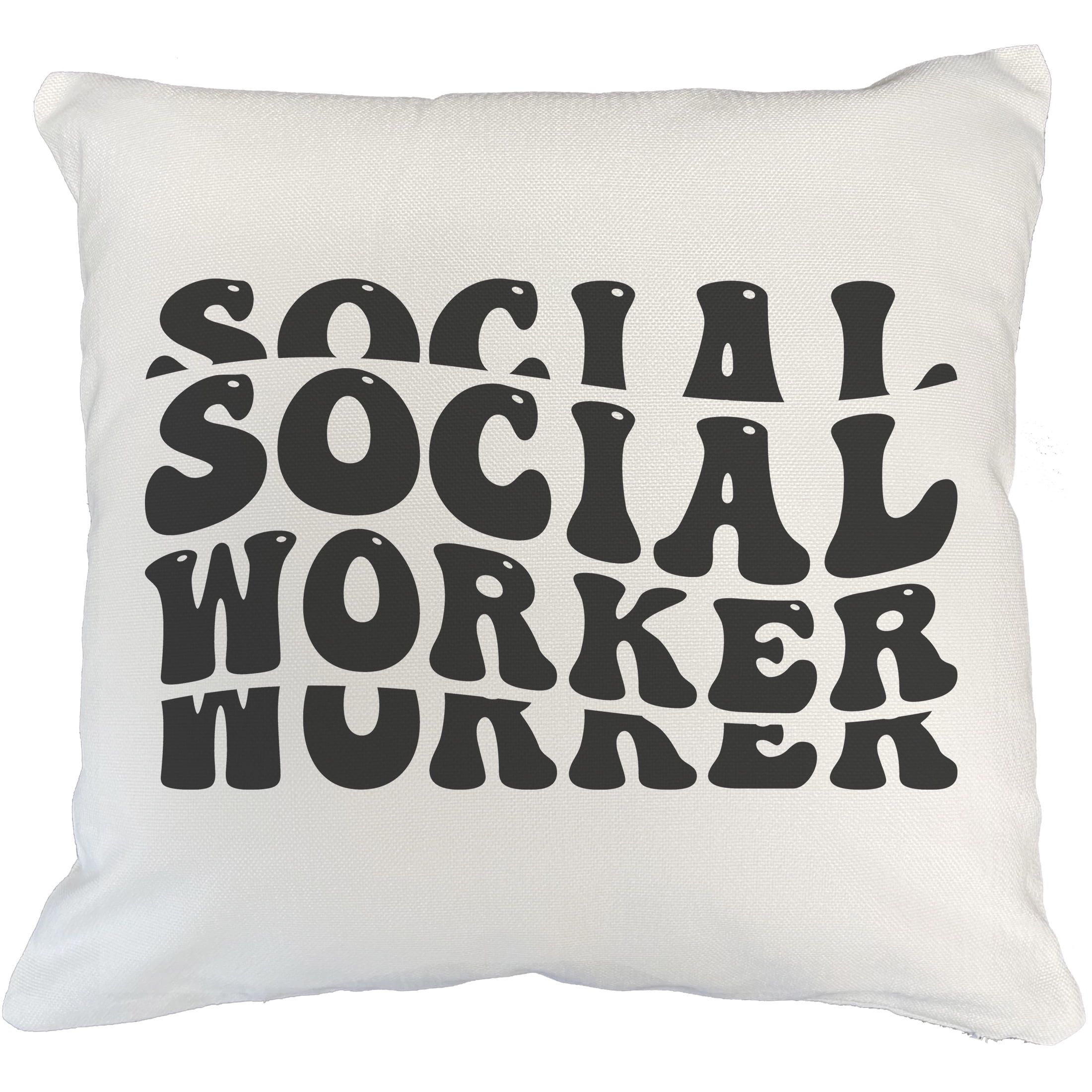 Social Worker, Job or Profession Themed, Groovy Retro Wavy Text Merch ...