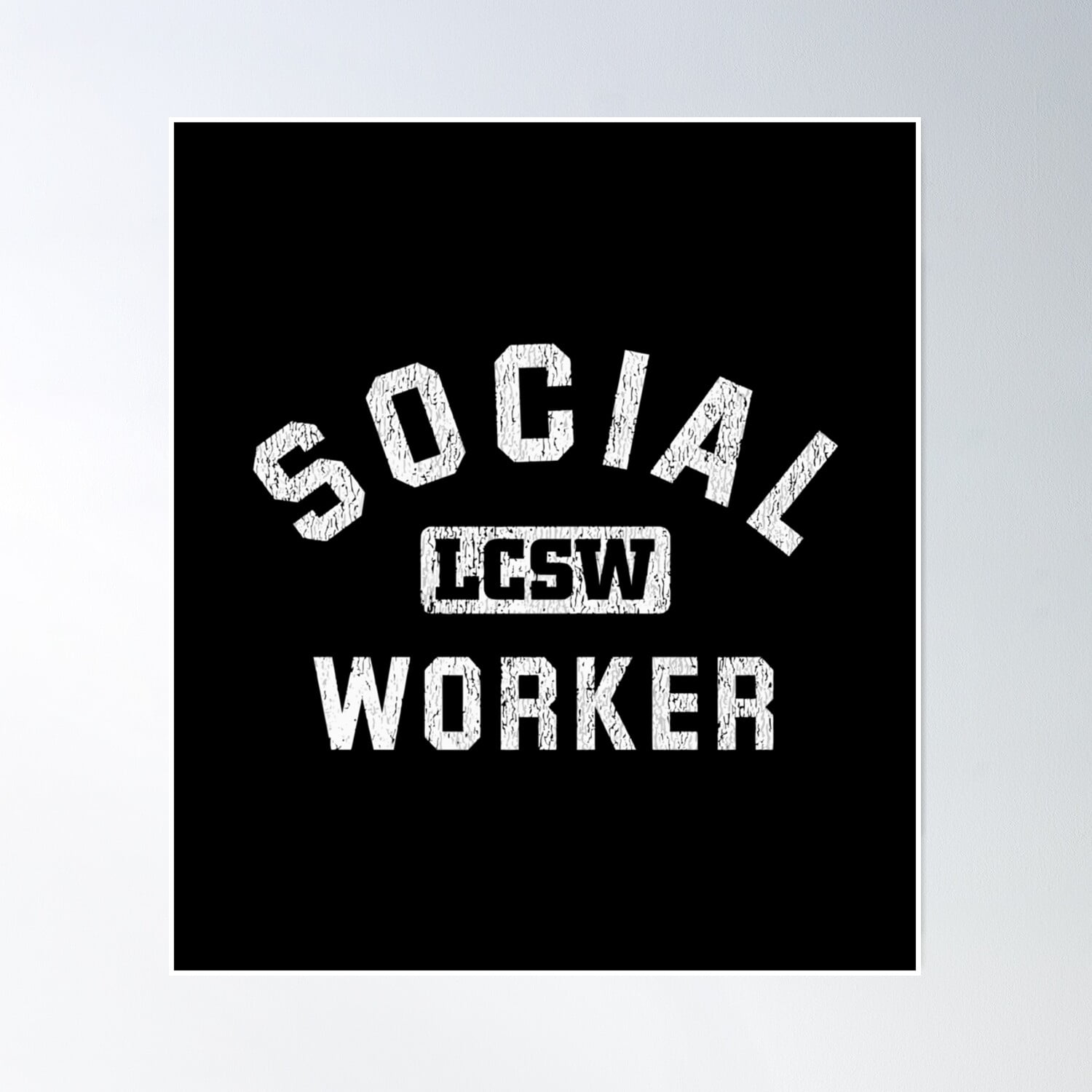 Social Worker Lcsw Social Work Month Gifts Poster Wall Art, Modern Wall ...