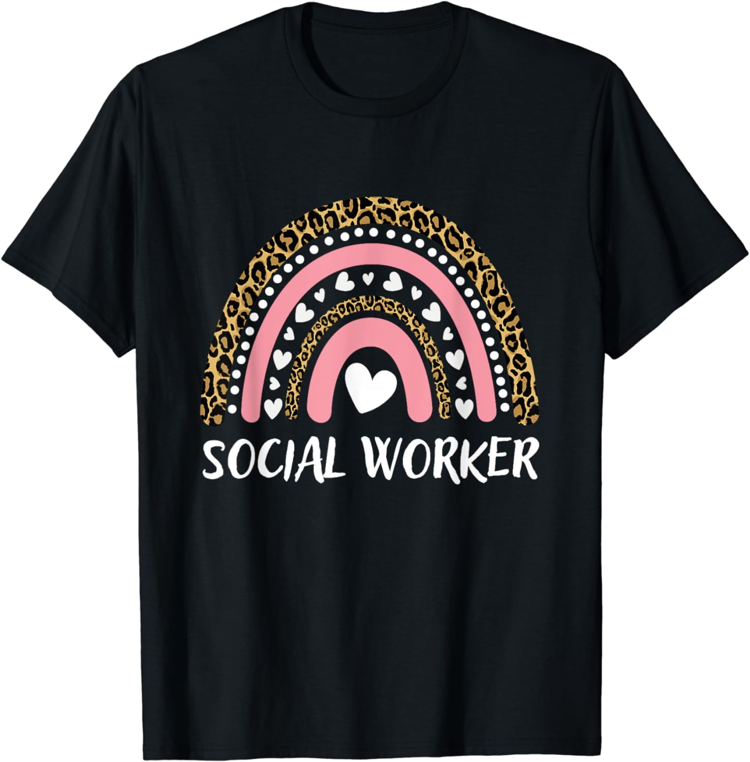 Social Worker Leopard Rainbow T-Shirt - Walmart.com