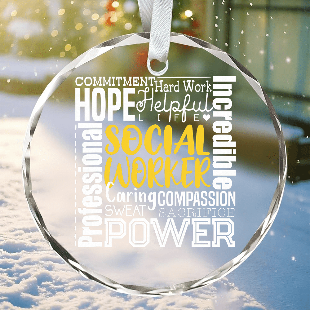 Social Worker Public Servant 3 Ornament Home Decoration, Crystal Glass ...