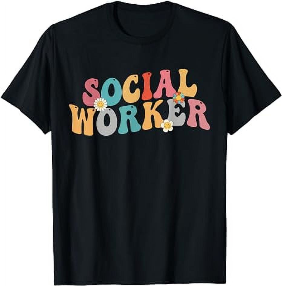 Social Worker Retro Groovy 2024 School Social Worker T-Shirt - Walmart.com