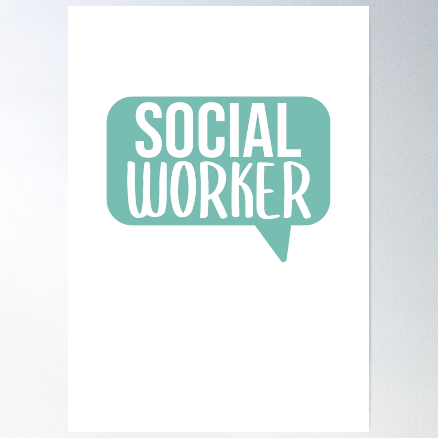 Social Worker - Social Working Poster Wall Art, Modern Wall Decor ...