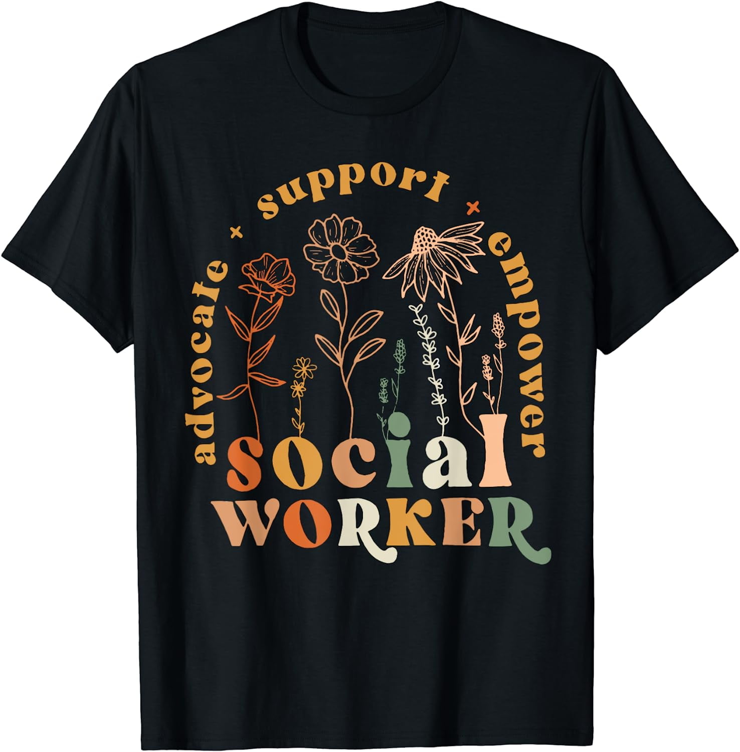 Social Worker T-Shirt Funny Social Work Month T-Shirt Black X-Large ...