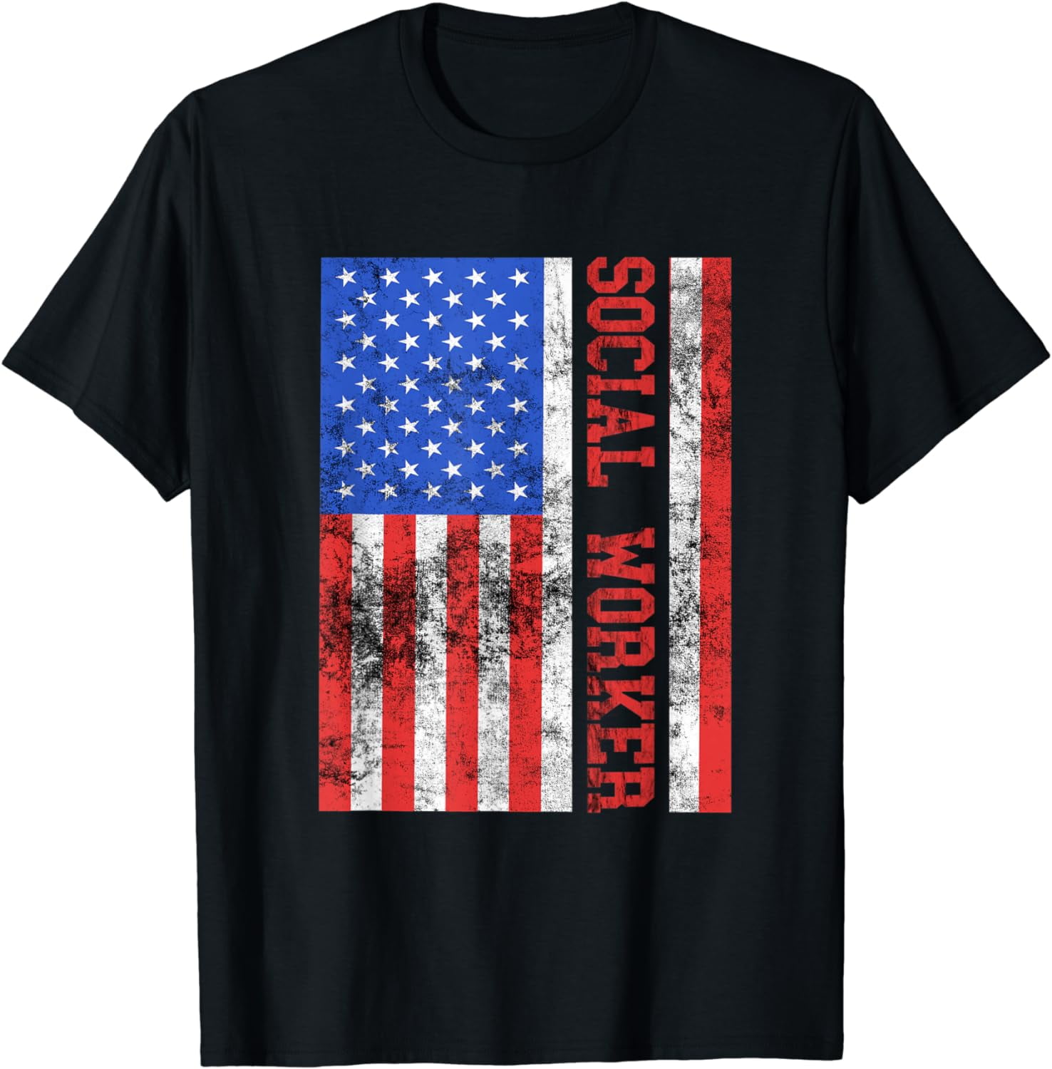 Social Worker USA American Flag Caseworker T-Shirt - Walmart.com
