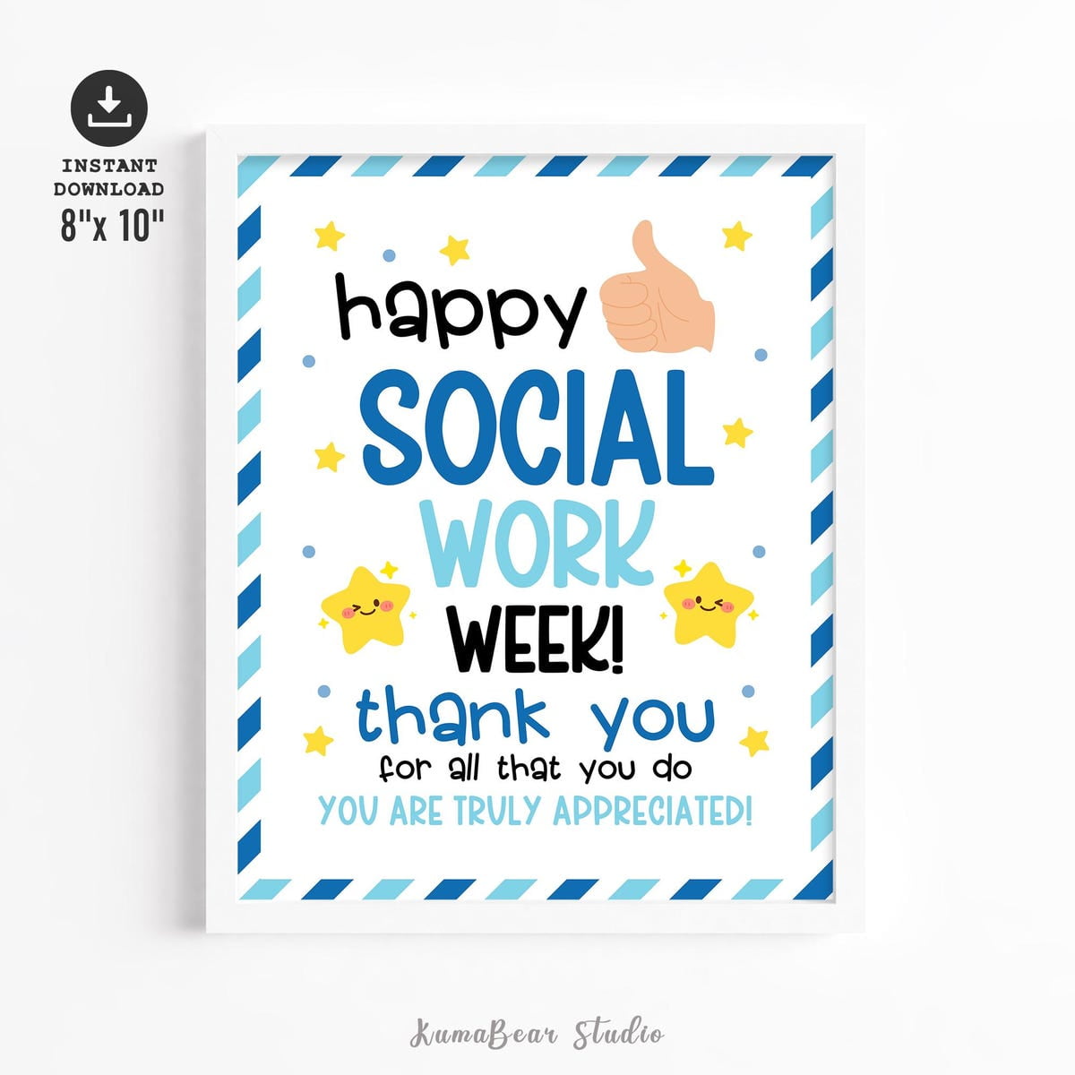 Social Worker Week Sign Printable, Social Work Sign, Happy Social ...