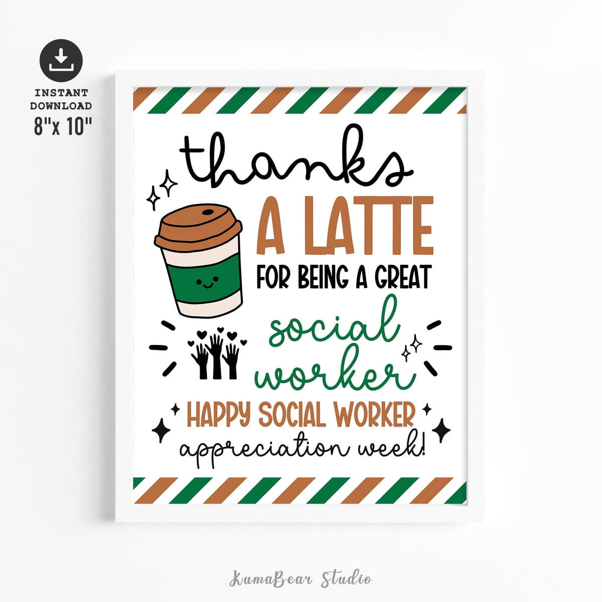 Social Worker Week Sign, Social Work Week Poster Printable, Happy ...