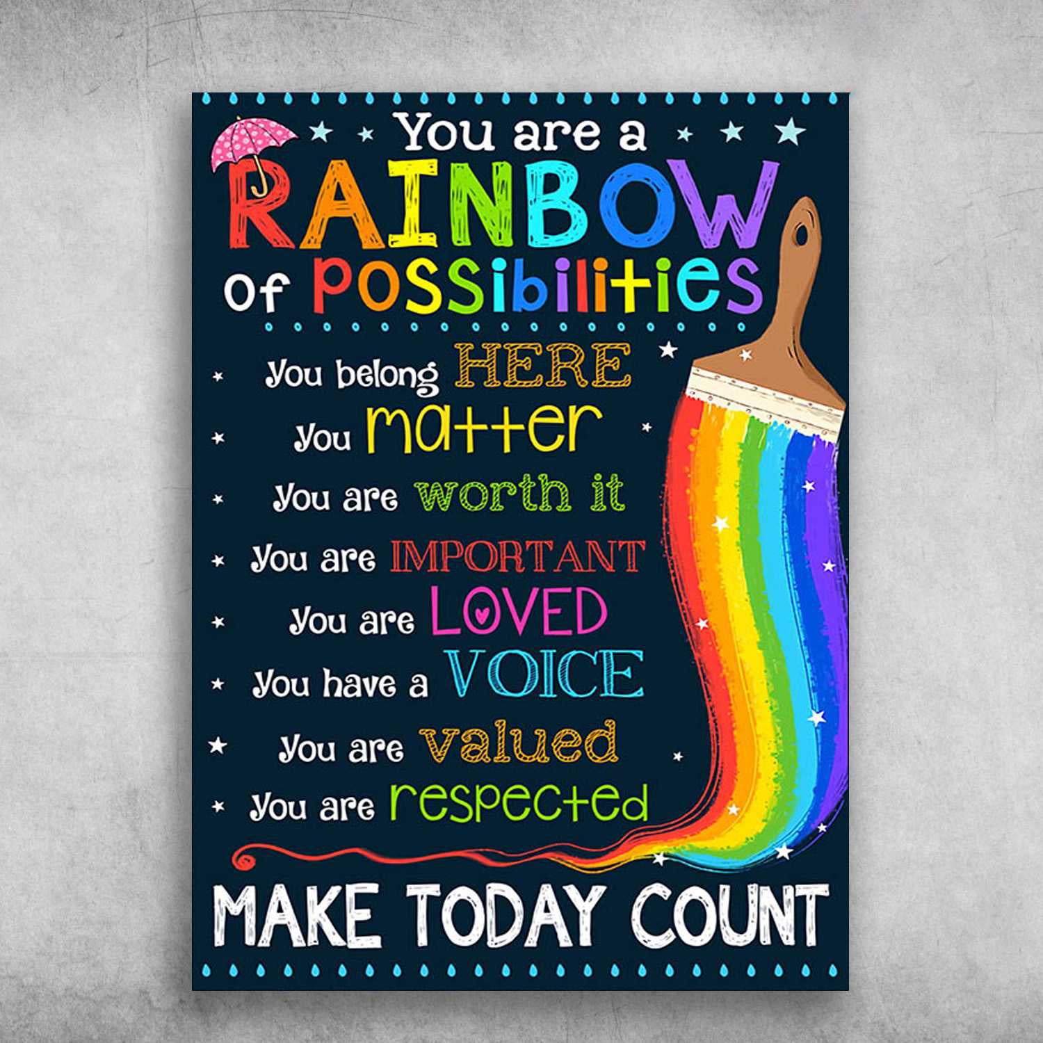 Social Worker - You Are Rainbow, Of Possibilities, You Belong Here, You ...