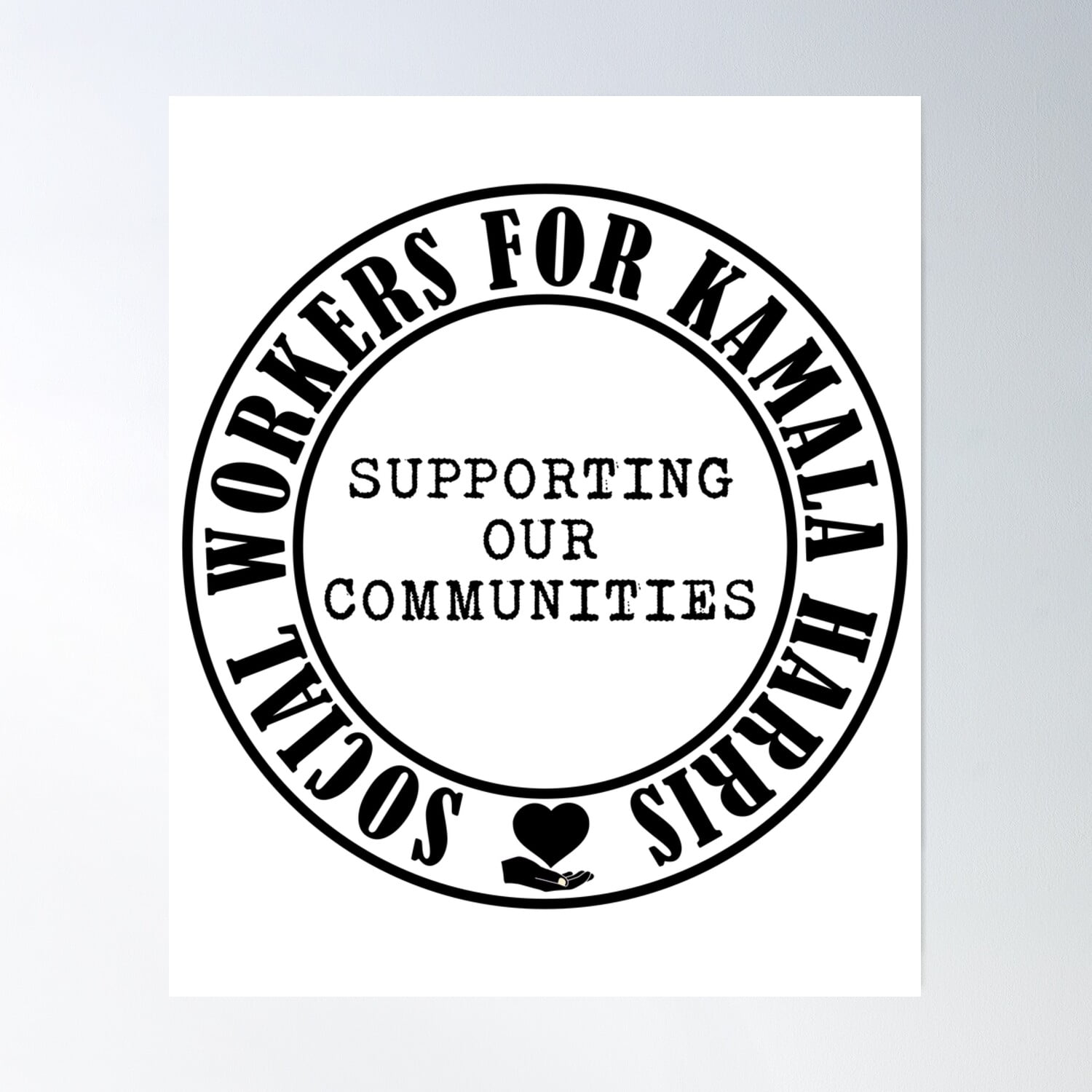 Social Workers For Kamala Harris Election 2024 Poster Wall Art, Modern ...