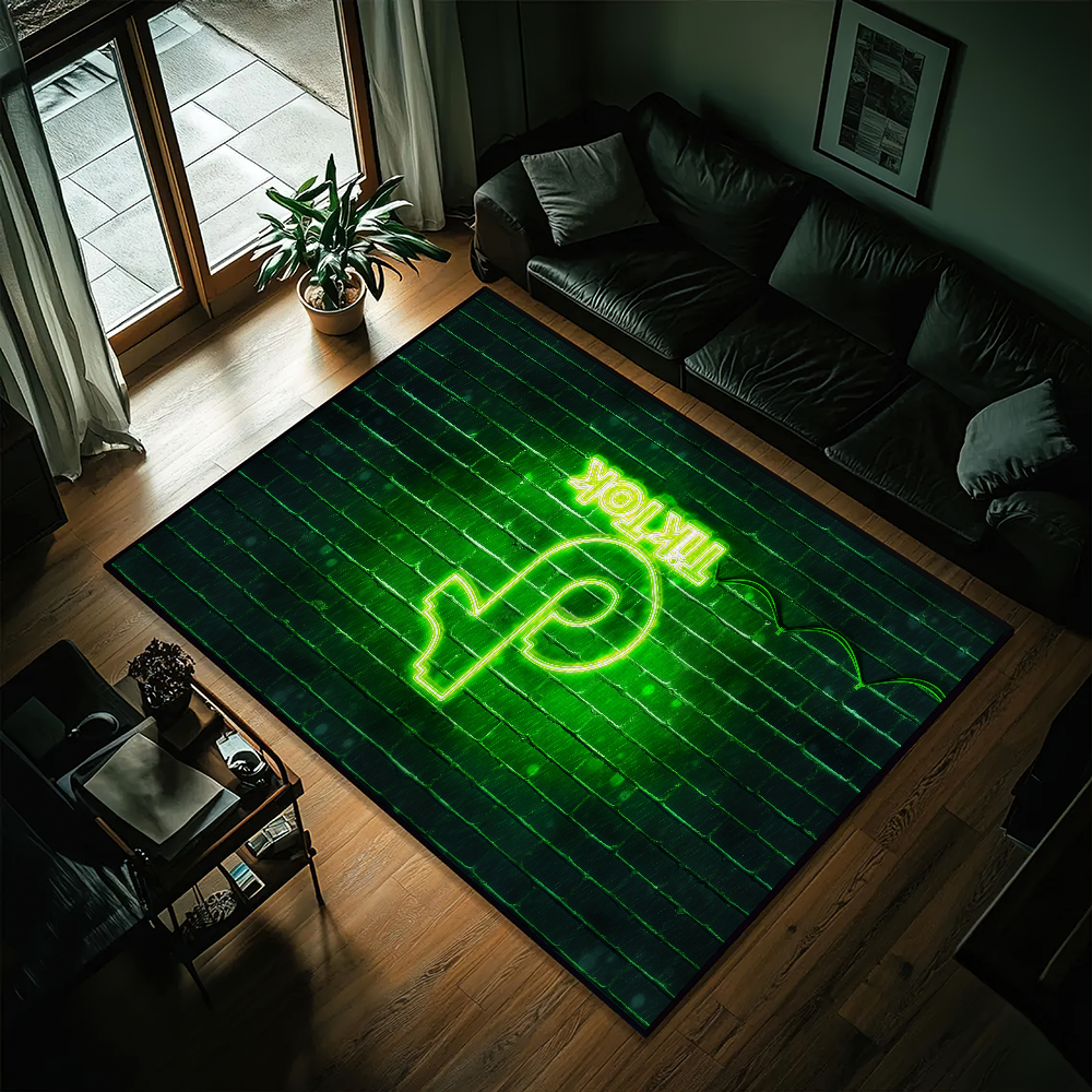 Social platform T-Tik Tok logo small carpet Bedside Kitchen Bath Living ...