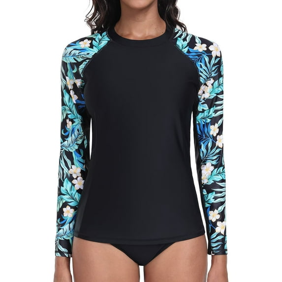 Sociala Rash Guard for Women Long Sleeve Swim Shirt Sun Protection ...