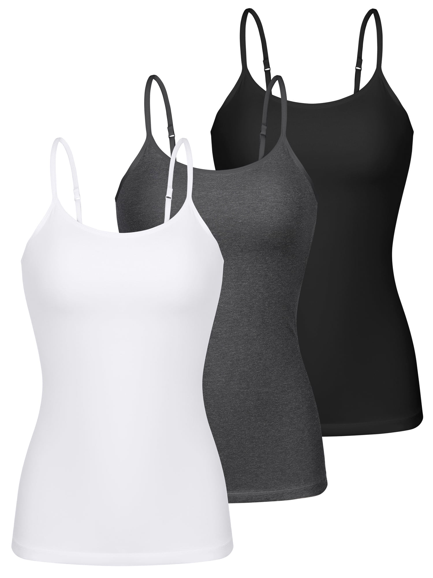 Sociala Women Cotton Camisole Shelf Bra Cami Adjustable Spaghetti Strap ...
