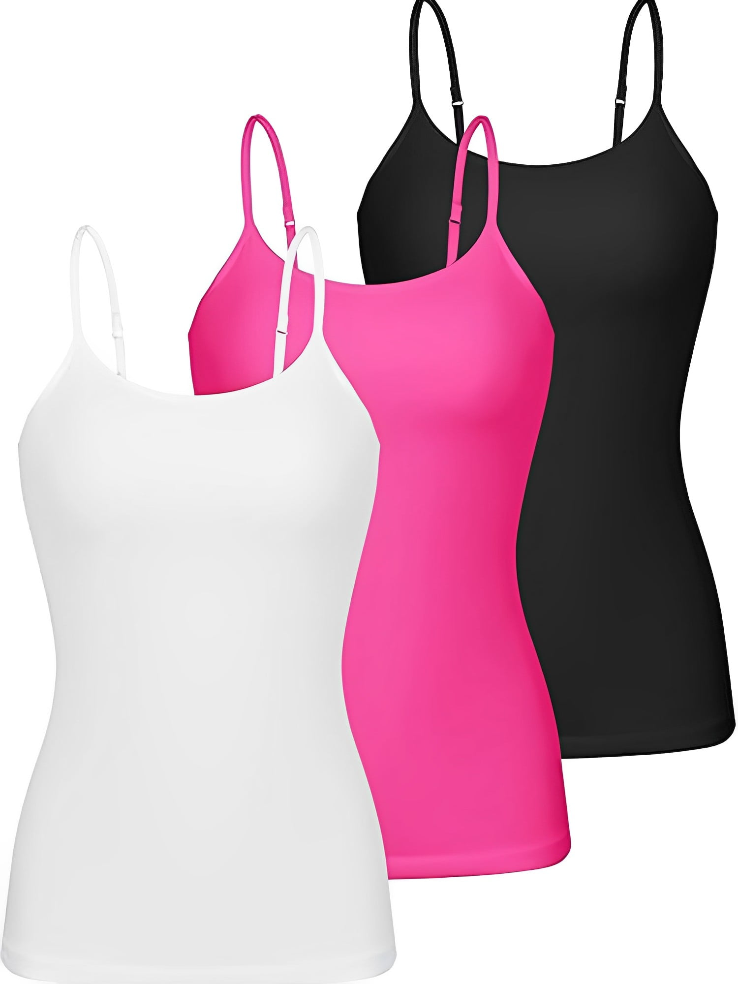 Sociala Women Cotton Camisole Shelf Bra Cami Adjustable Spaghetti Strap ...