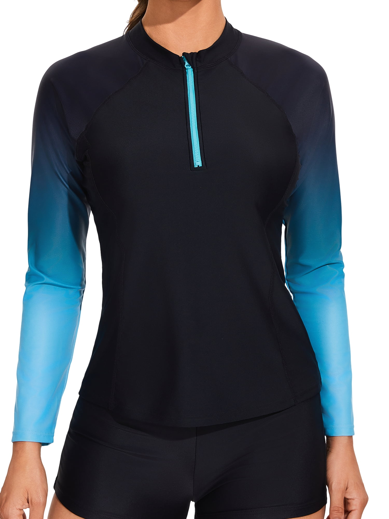 Sociala Women Two Piece Rash Guard Long Sleeve Swimsuits Sets UV UPF 50 ...