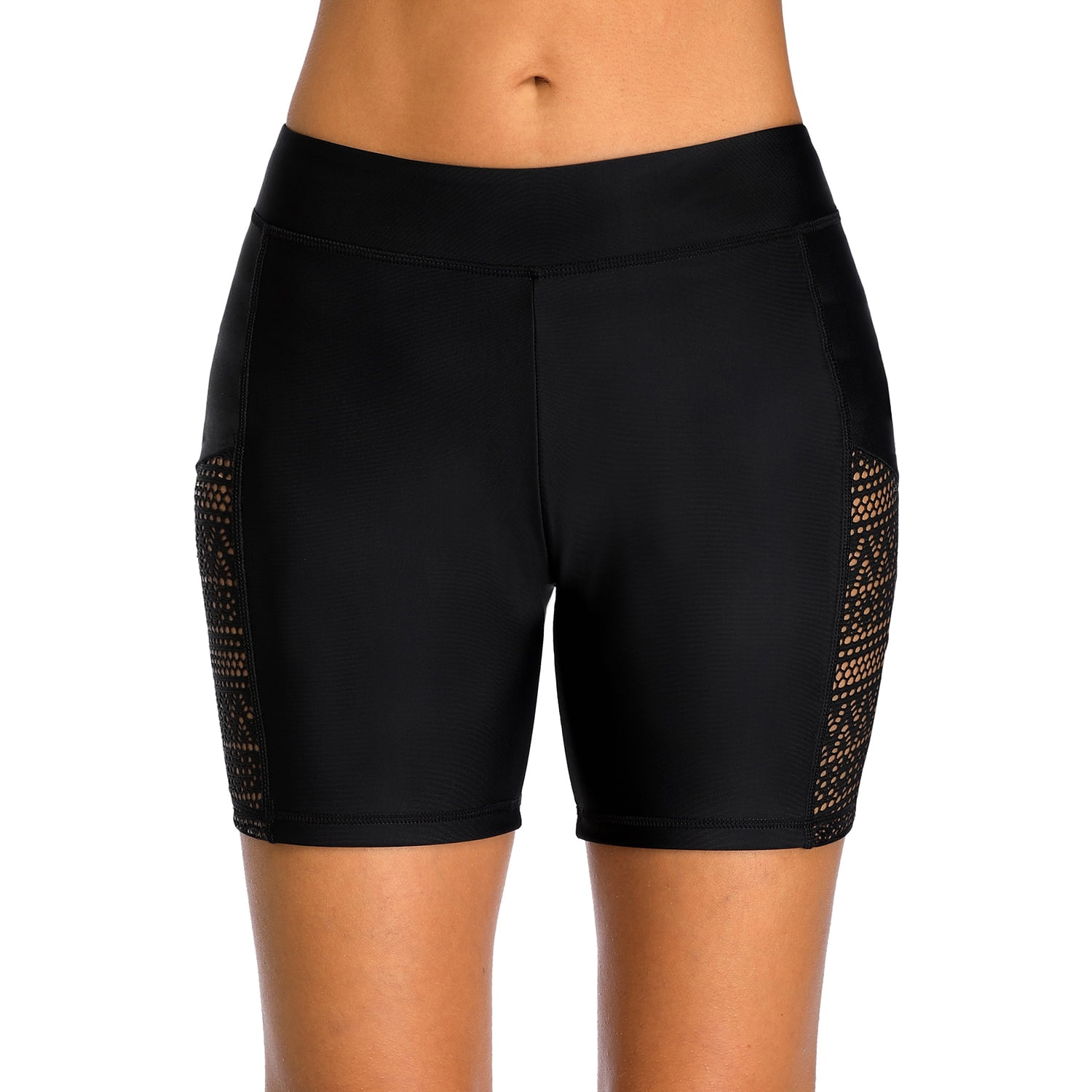 Sociala Womens Bikini Board Shorts Hollow Out Swimsuit Bottom Swim ...