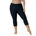 Sociala Womens Plus Size Capris High Waist Swimwear Bottoms Long Swim ...