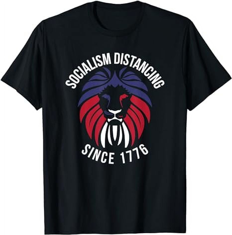 Socialism Distancing since 1776 - Lion Flag T-Shirt - Walmart.com